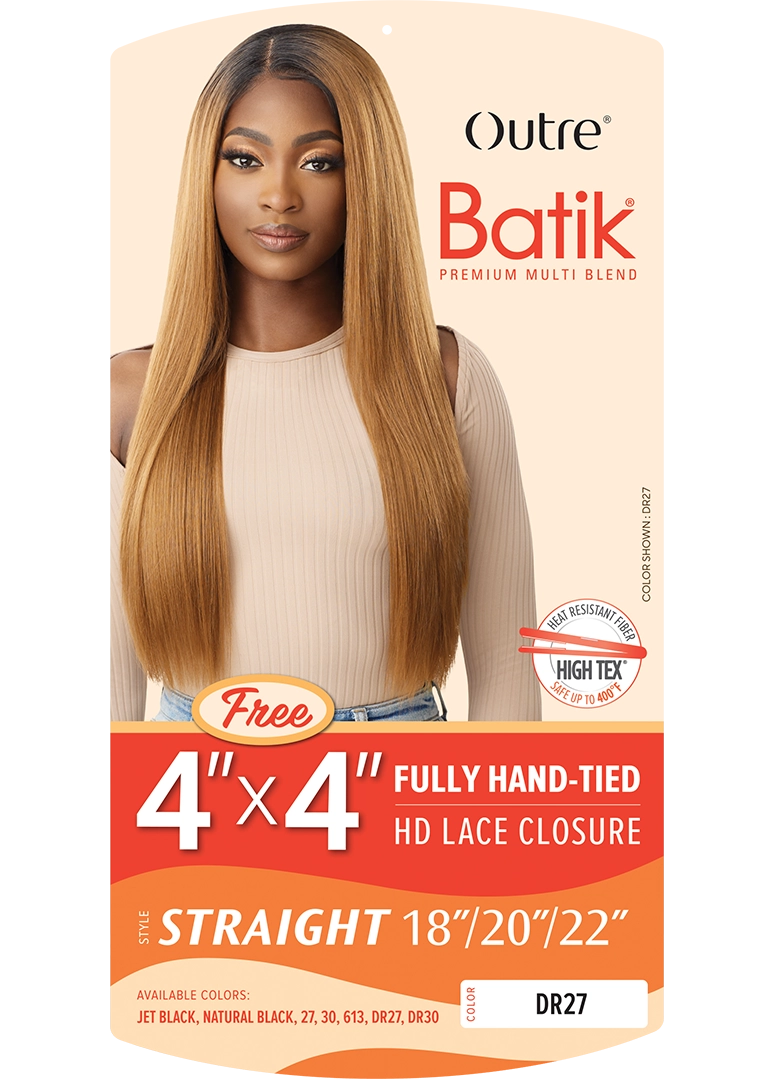 Outre Batik Straight 18" 20" 22" + 4X4 HD Lace Closure – K-Laba